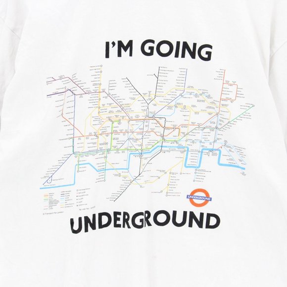Underground | Shirts | Vintage Underground Tshirt Mens Casual White Short Sleeve Big Graphic ...